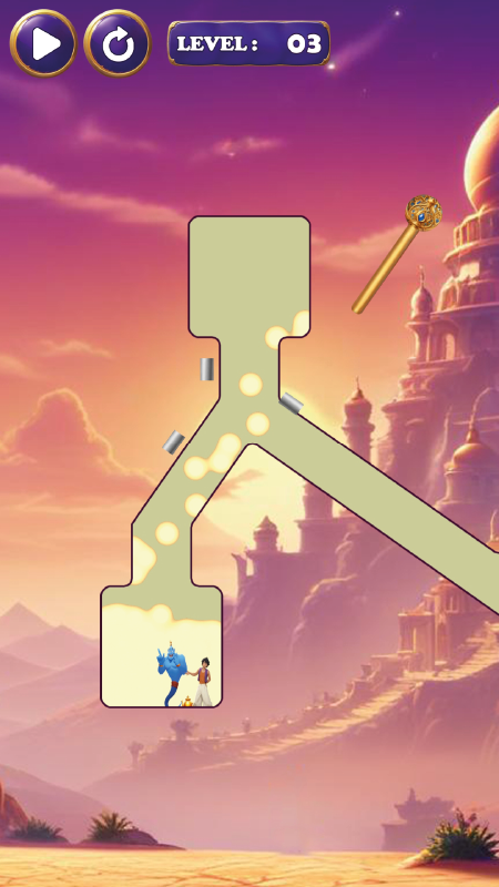 Pull The Key Rescue Aladin - HTML5 Construct3 Game by Pixel_Coderz